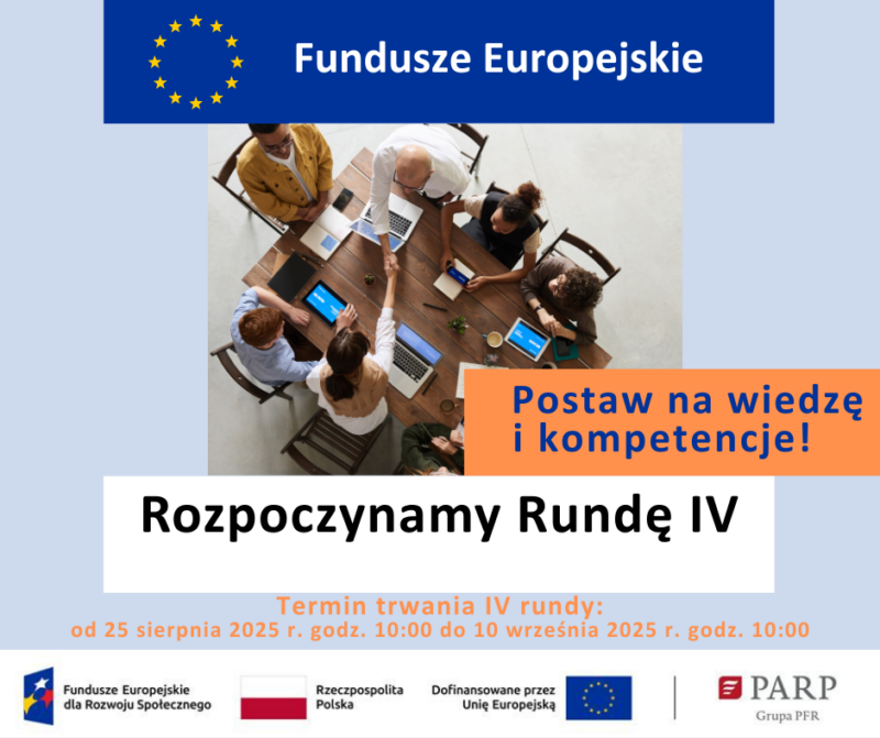 Zapraszamy do rekrutacji w ramach IV RUNDY naboru wniosków do projektu ...